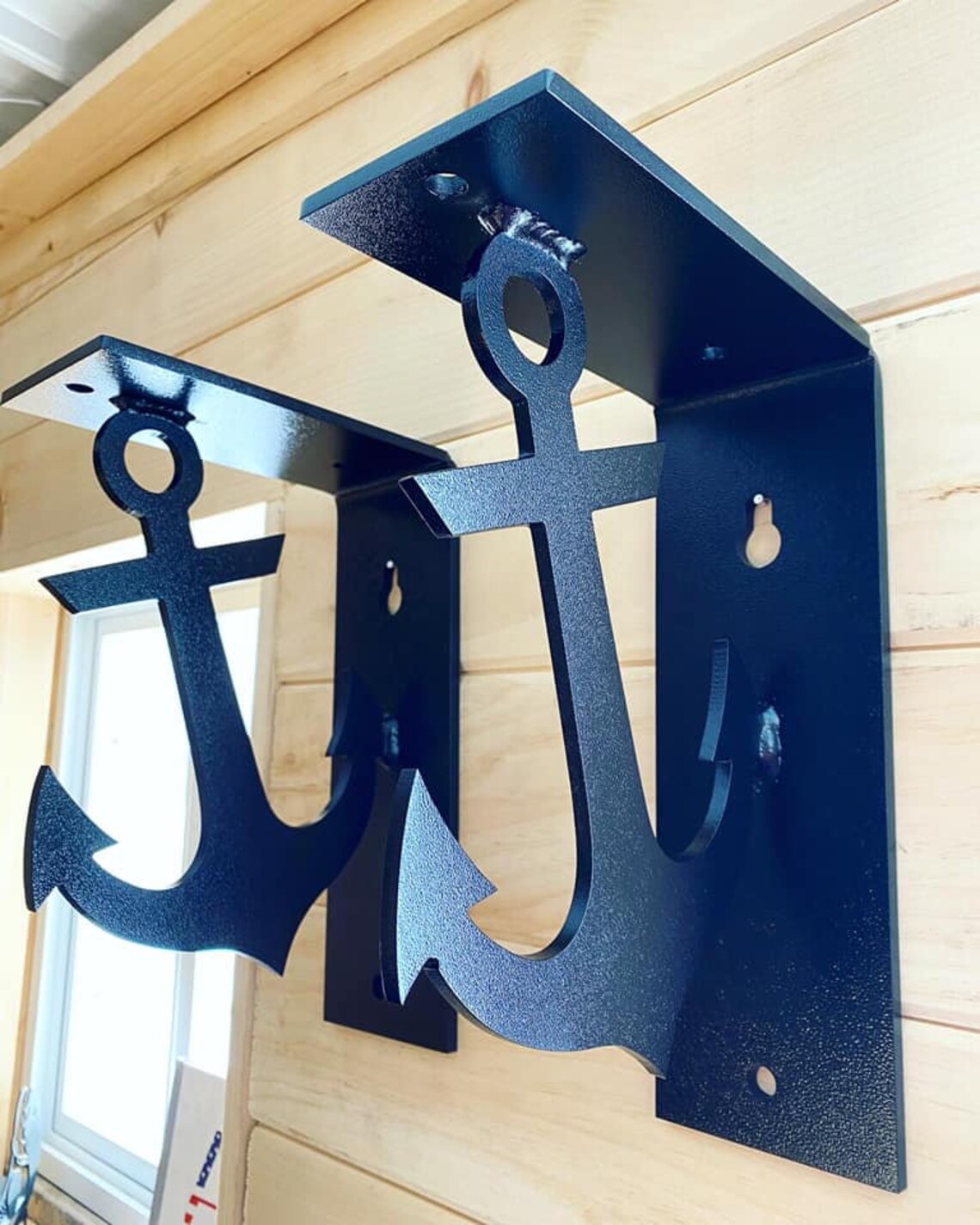 Custom Made Farmhouse Style Mantle Brackets - Steel Mantle Brackets ...