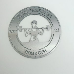 Woman Work Out Sign - Fitness Home Gym Decor - Metal Wall Art - Home ...