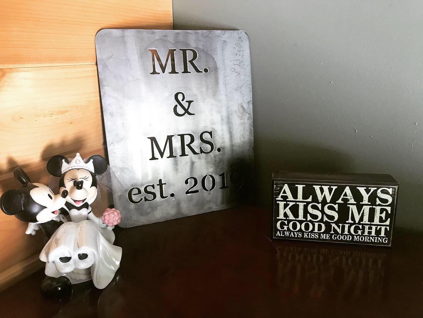 Mr & Mrs Plaque Wedding Est. Sign Steel Wedding Sign - Etsy