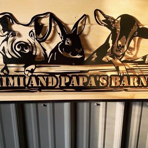Custom Metal Farm Sign - Metal Barn Sign Personalized - Metal Goat ...