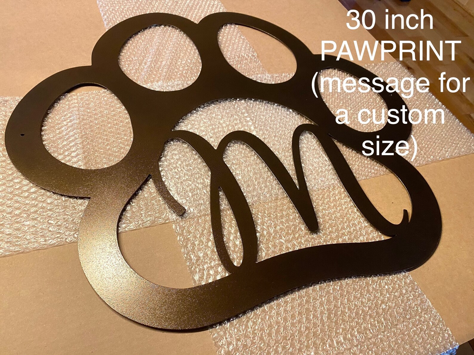 Personalized Metal Paw Print Paw Print Monogram - Etsy