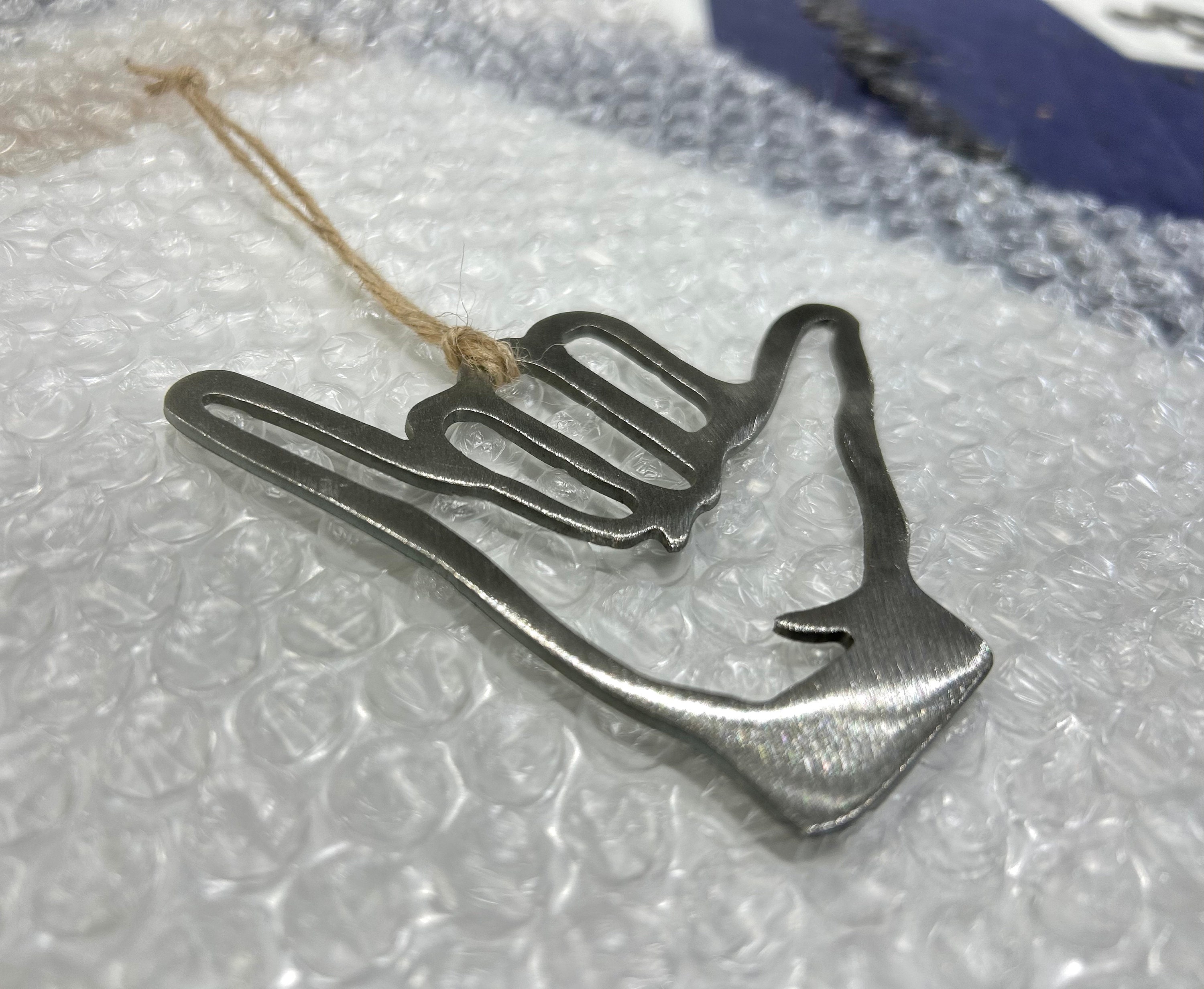 Hang Loose Metal Ornament - Shaka Ornament - Personalized Metal ...
