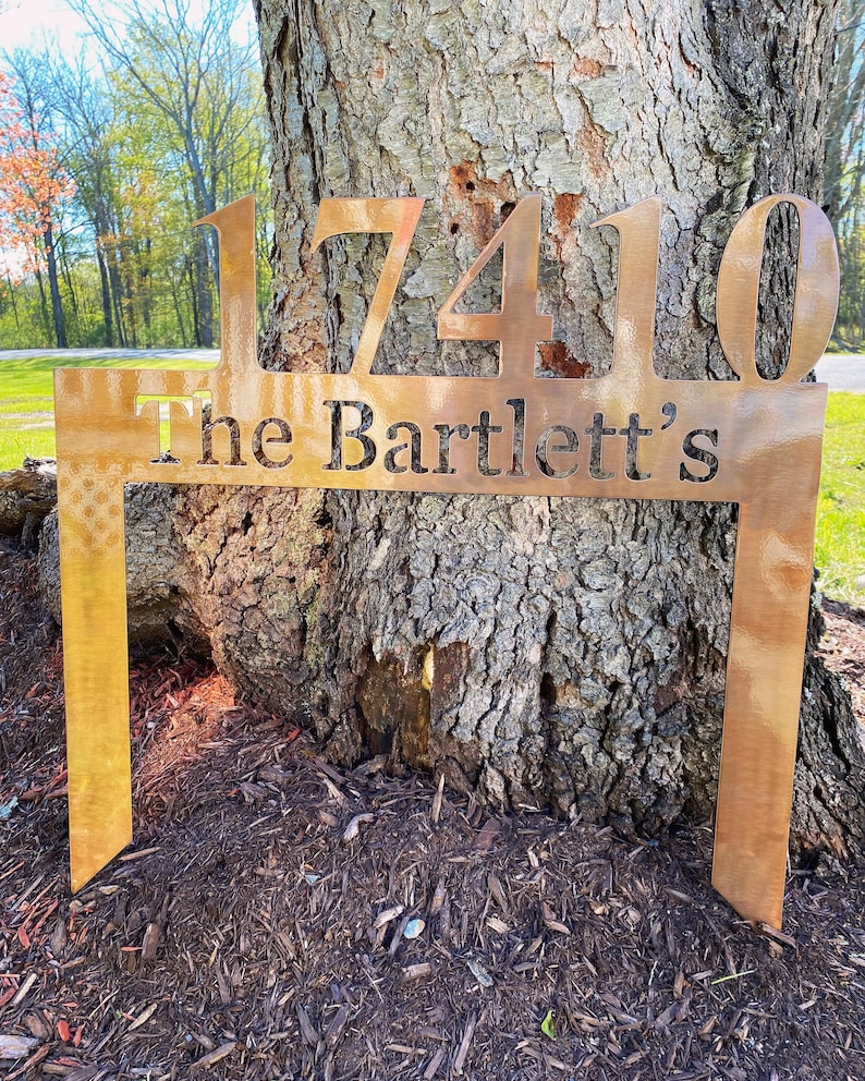 Personalized Address Yard Sign - Address Yard Stake - Metal Address ...