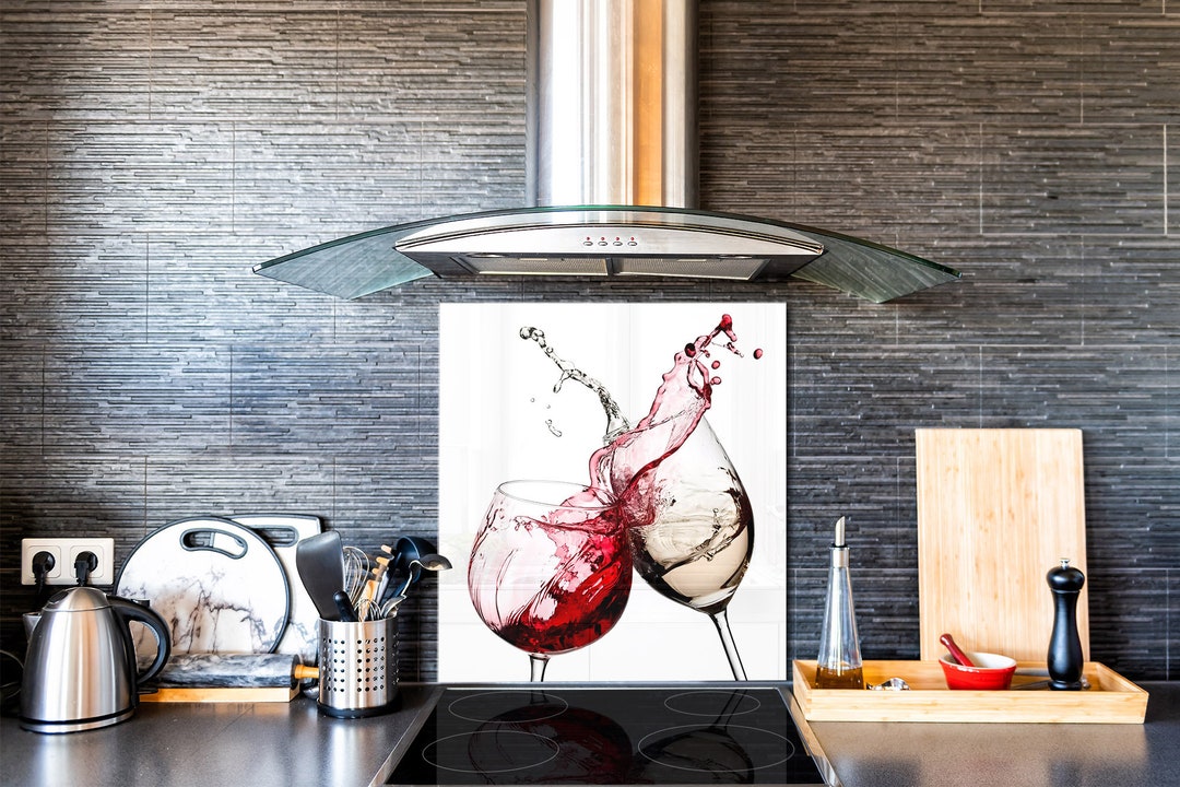 Glass Kitchen Backsplash – Tempered Glass Splashback – Photo Backsplash ...