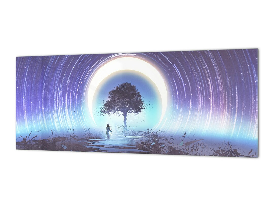 Contemporary Glass Kitchen Panel Wide Format Wall Backsplash: Magic ...