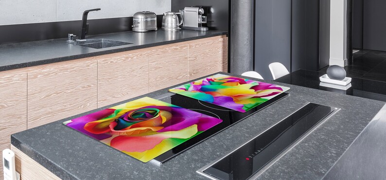 Gigantic KITCHEN BOARD & Induction Cooktop Cover Colorful - Etsy