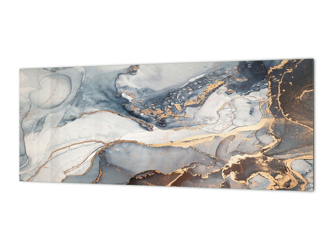 Stunning Glass Wall Art - Wide Format Backsplash With or W/o Stainless ...