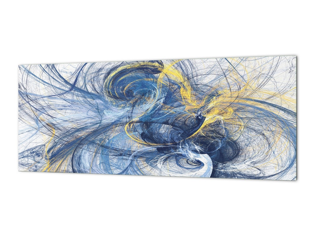 Contemporary Glass Kitchen Panel - Wide Format Wall Backsplash ...