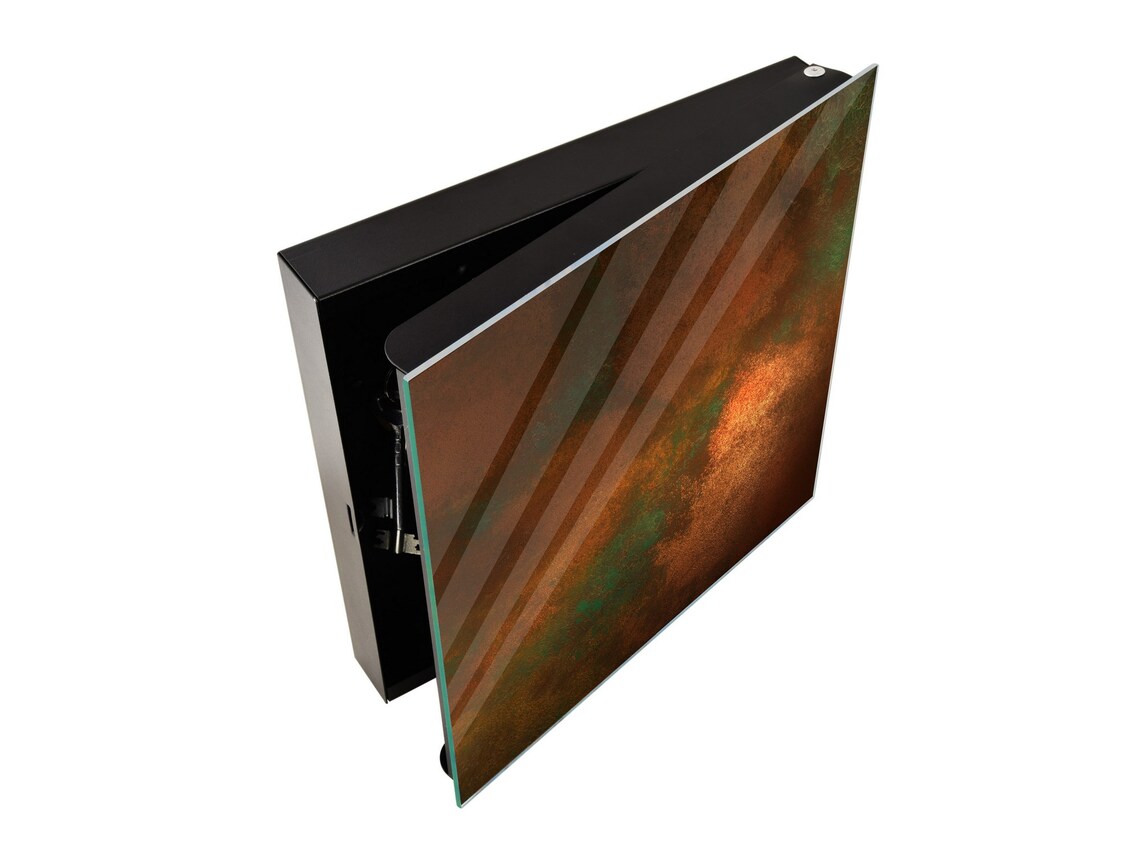 50 Keys Cabinet With Decorative Front Panel and Glass White - Etsy