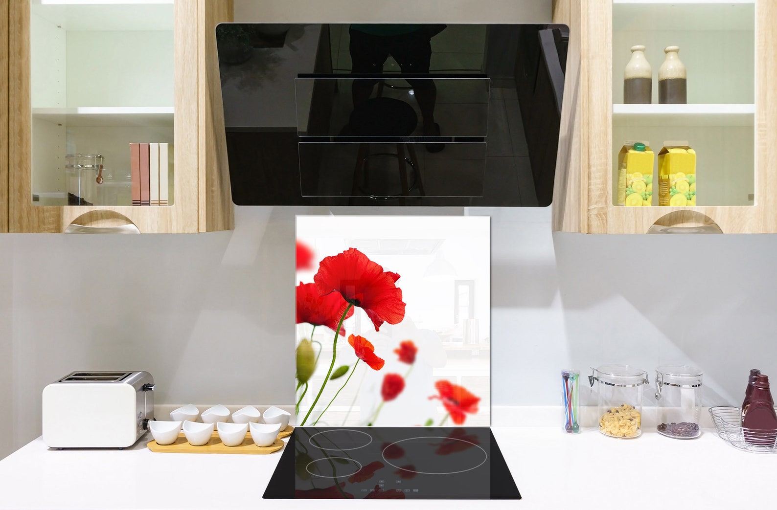 Glass Kitchen Backsplash – Tempered Glass Splashback – Photo Backsplash ...
