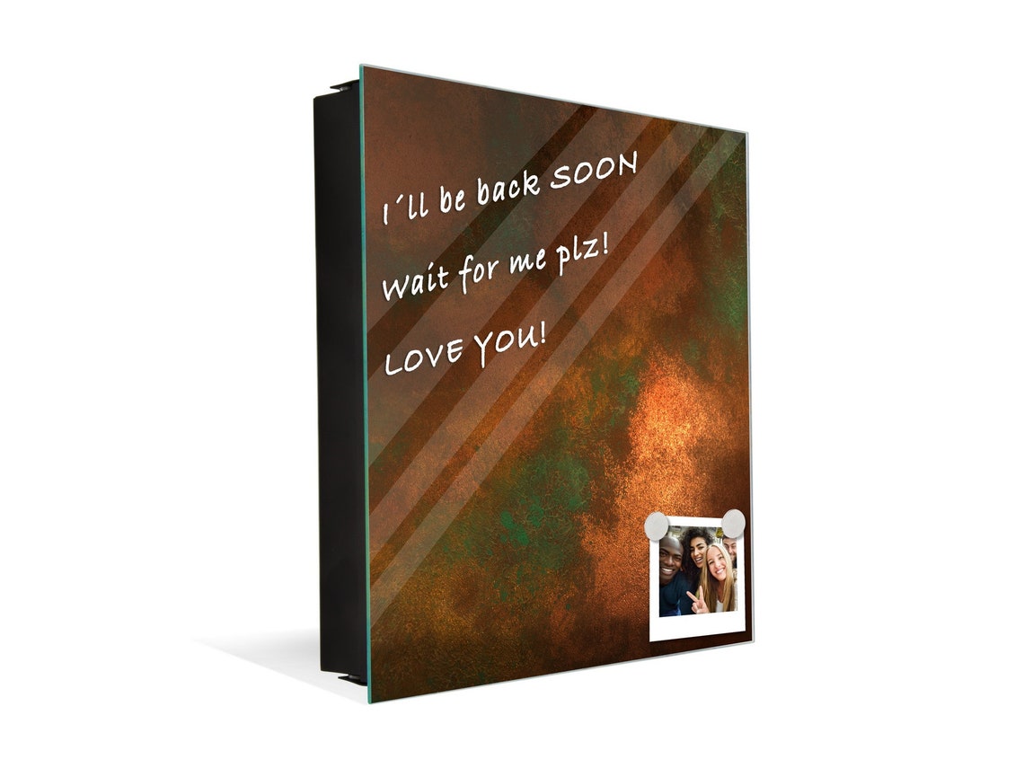 50 Keys Cabinet With Decorative Front Panel and Glass White - Etsy