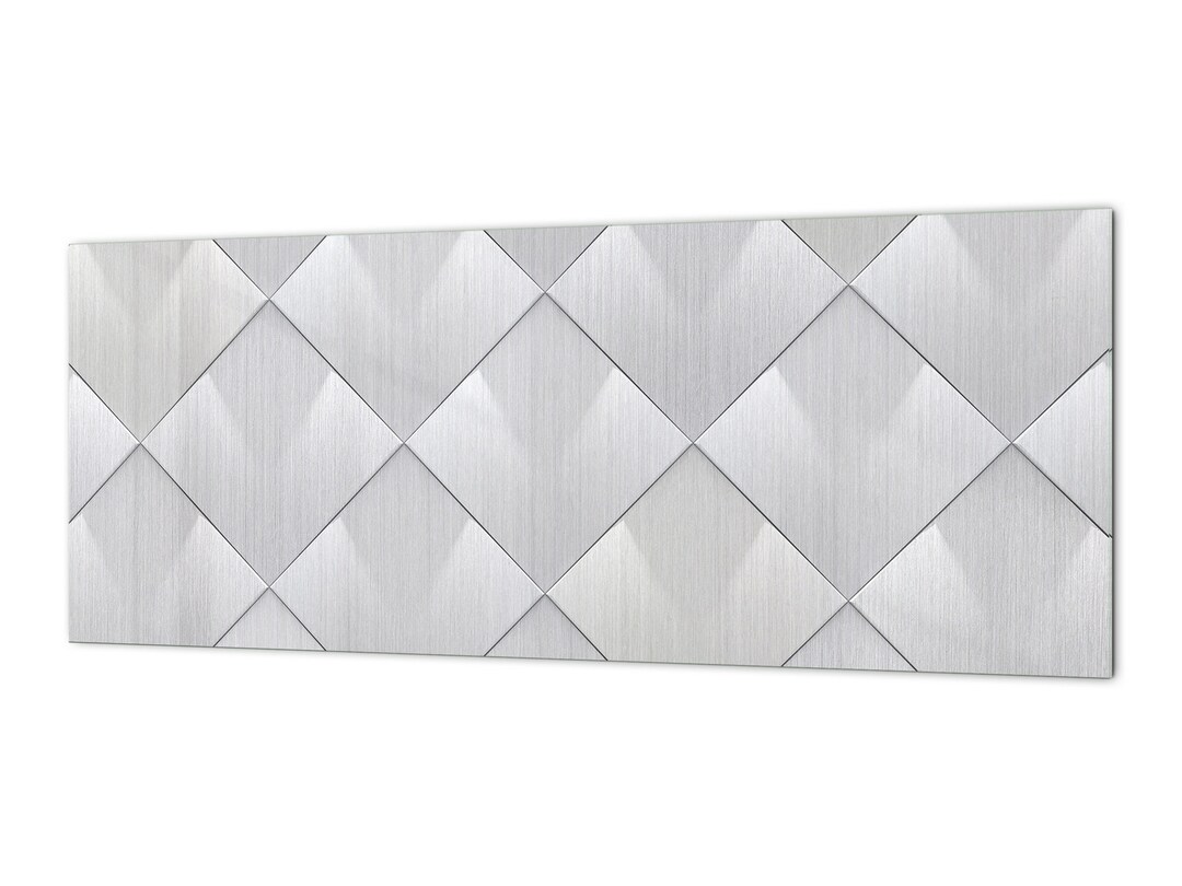 Wide-format Glass Kitchen Panel With and W/o Stainless Steel Metal Back ...