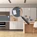 Wide-format Glass Kitchen Panel With and W/o Stainless Steel Metal Back ...