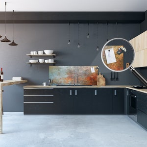 Contemporary Glass Kitchen Panel - Wide Format Wall Backsplash Textures ...
