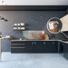 Contemporary Glass Kitchen Panel Wide Format Wall Backsplash Textures ...