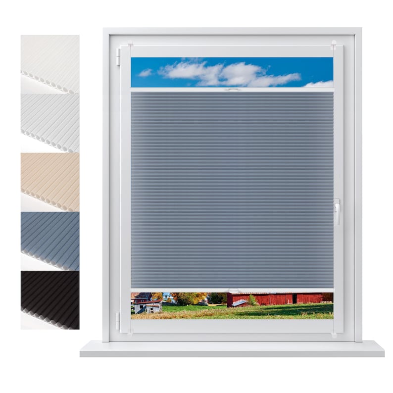 Custom No-drill Honeycomb Pleated Blinds – Semi-transparent Window ...