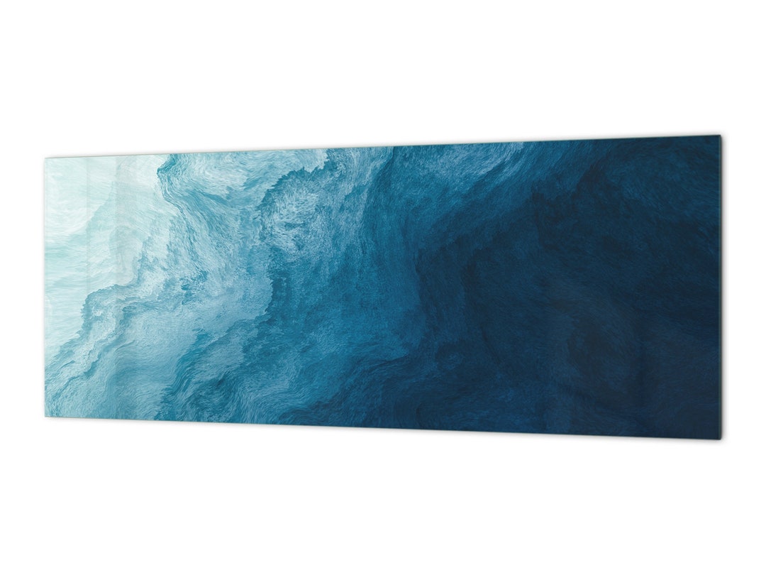 Contemporary Glass Kitchen Panel - Wide Format Wall Backsplash Rusted ...