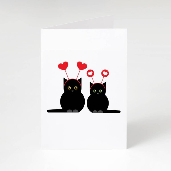 Black Cat Cards - Etsy UK