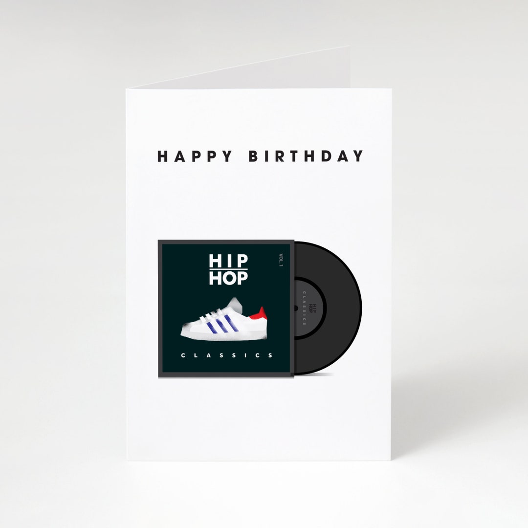 Hip Hop Music Record, Happy Birthday Card - Etsy