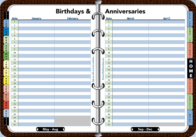 The Planner Guy 2020 Interactive Digital Planner / Diary 2 Days to Page ...