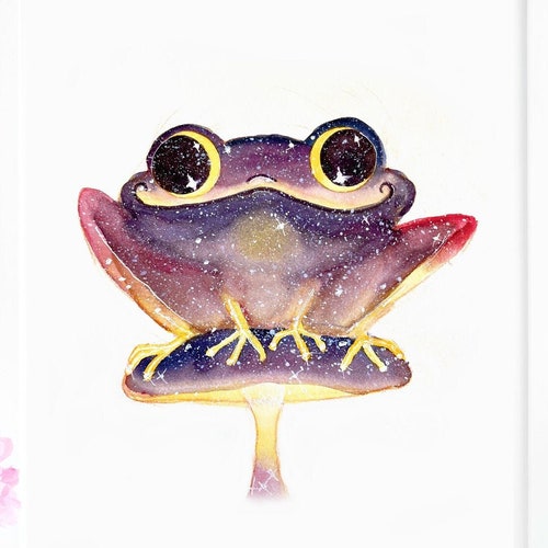 Galaxy Frog Art Print INSTANT DOWNLOAD Art Printable Frog - Etsy
