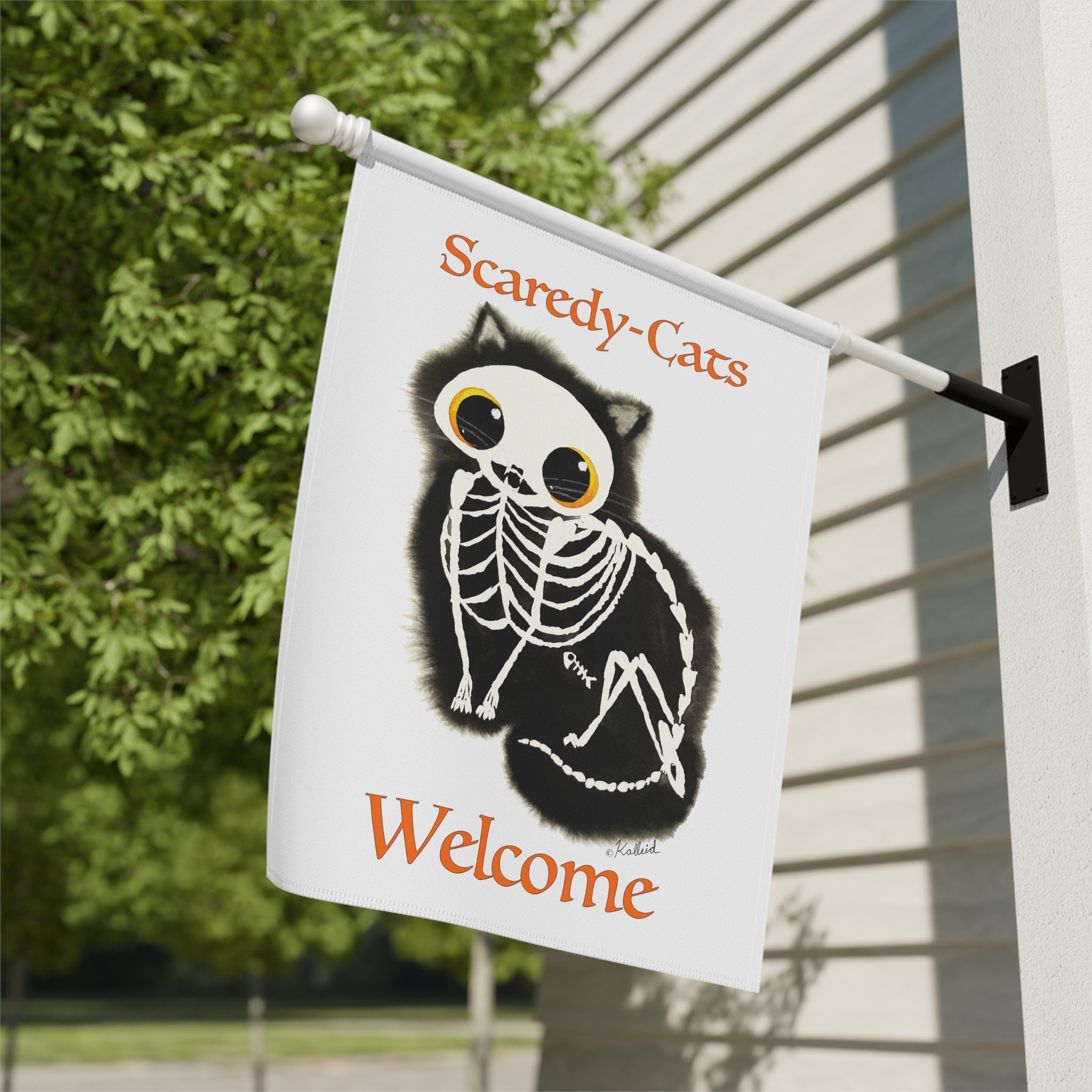 Bandera Gato Negro Halloween, Black Cat Halloween Flag, Halloween Decor ...