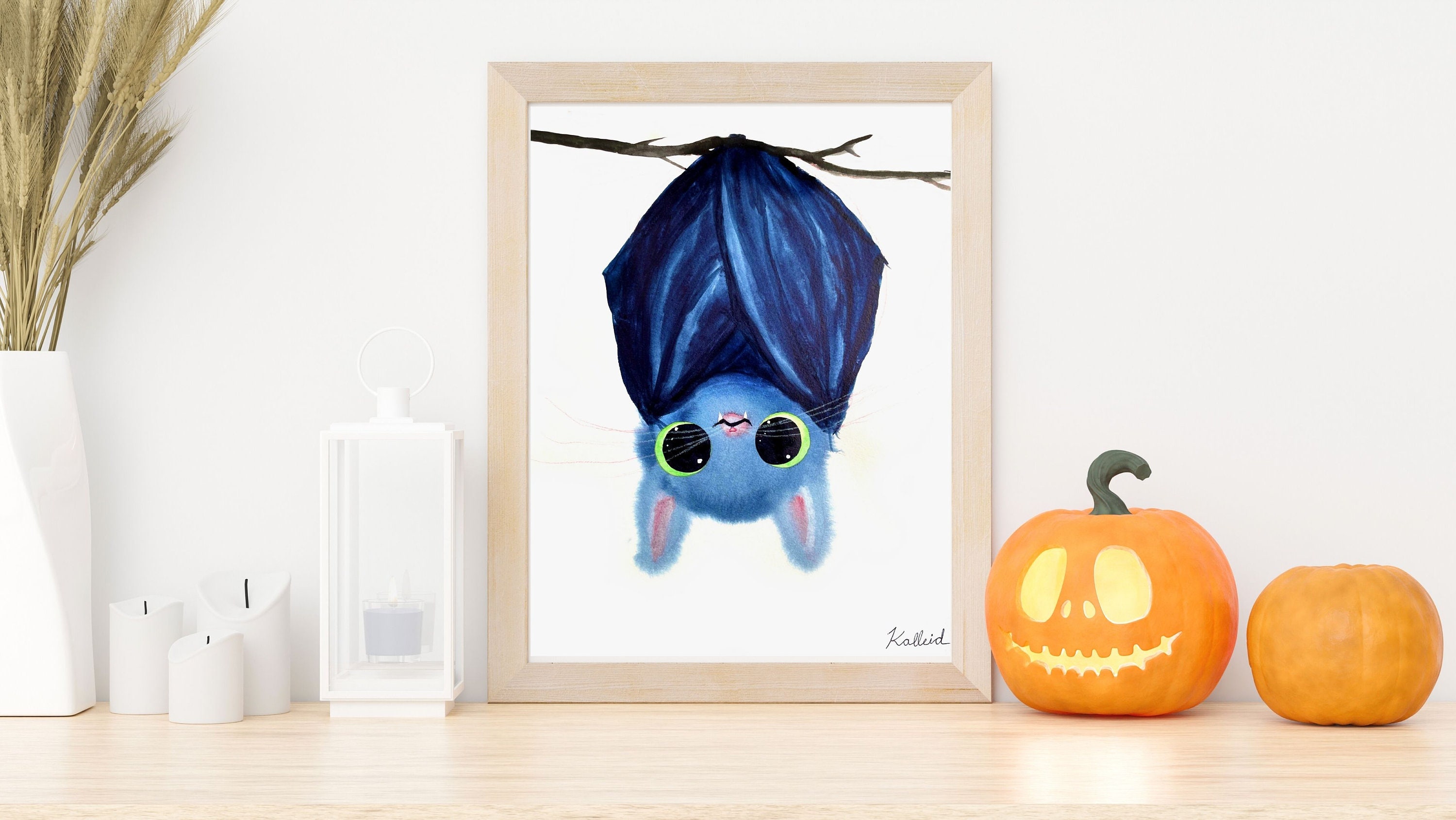 Hanging Bat Cat Art Print INSTANT DOWNLOAD Art Printable Cat - Etsy