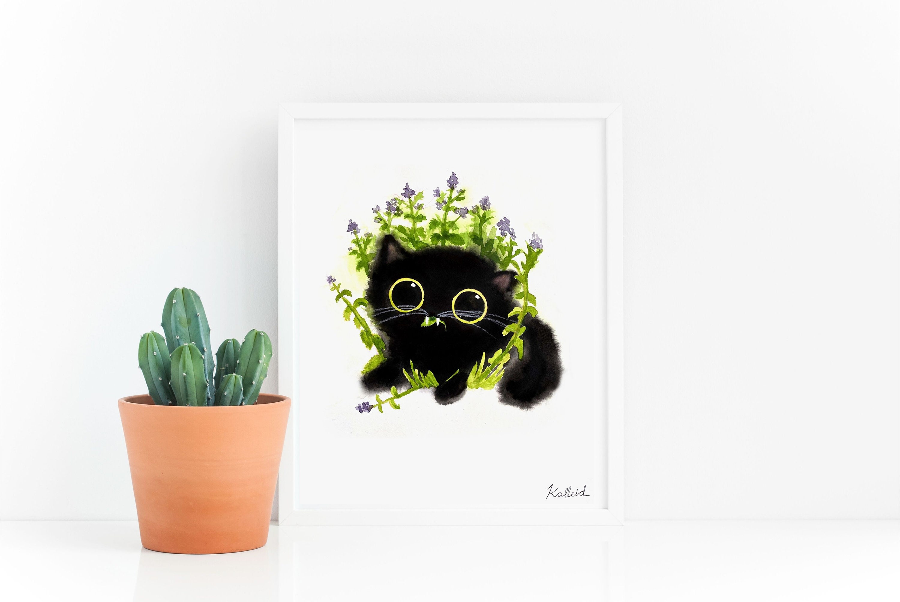 Catnip Cat Art Print Instant Download Art Printable Cat - Etsy