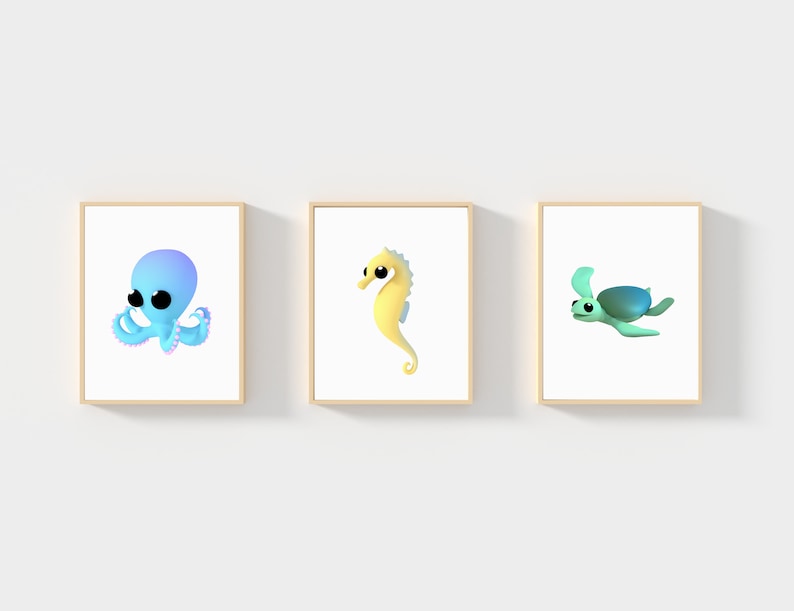 Octopus Print Ocean Nursery Print Nautical Print Kids Room | Etsy