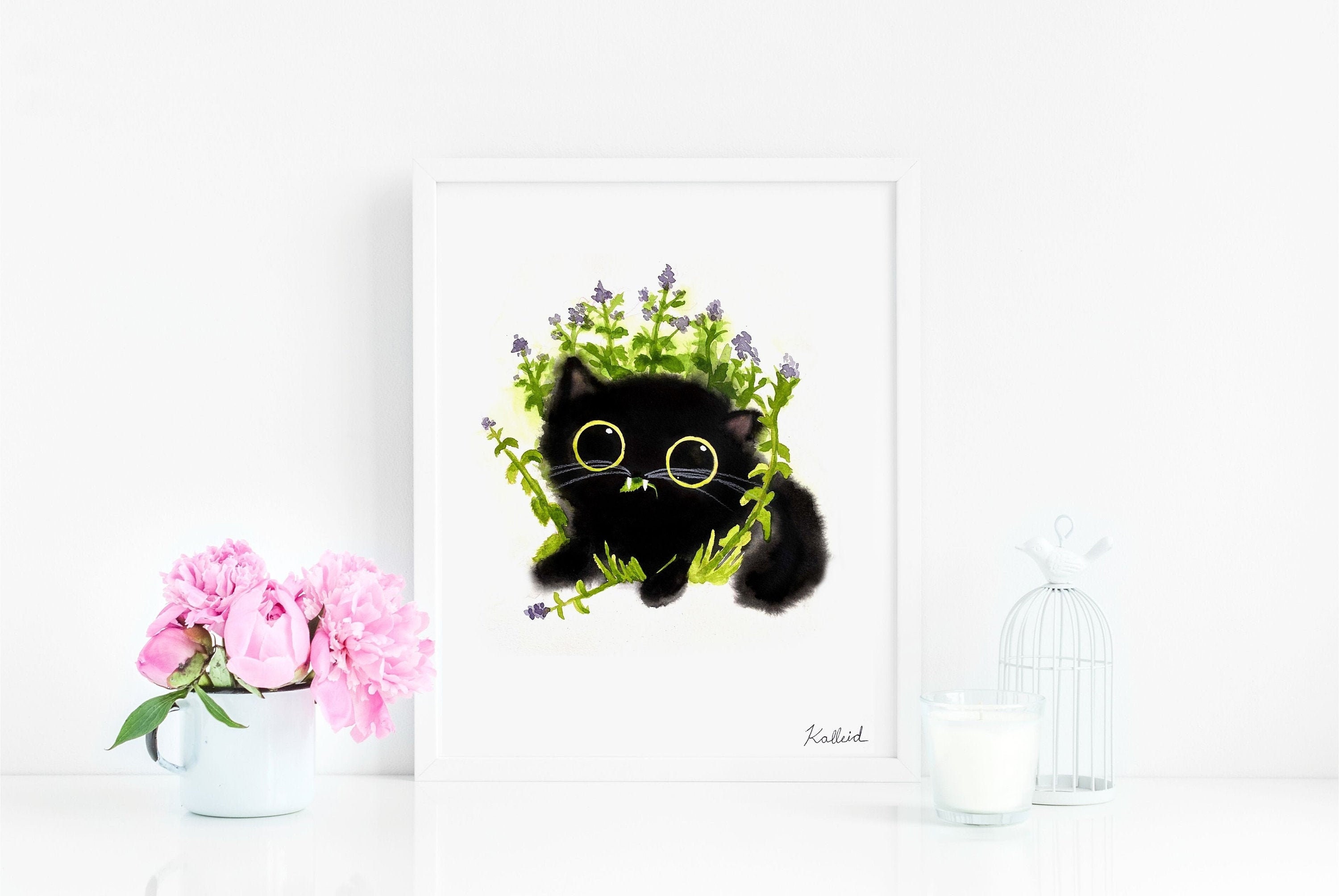 Catnip Cat Art Print Instant Download Art Printable Cat - Etsy