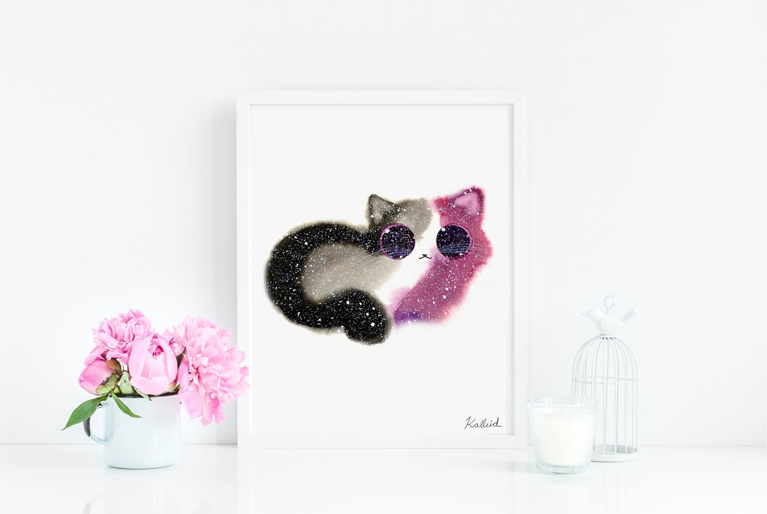 Asexual Pride Flag Galaxy Cat Art Print INSTANT DOWNLOAD Art - Etsy UK
