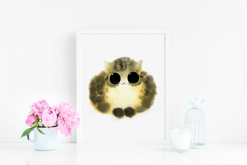 Brown Spotted Tabby Loaf Print Instant Download Art - Etsy