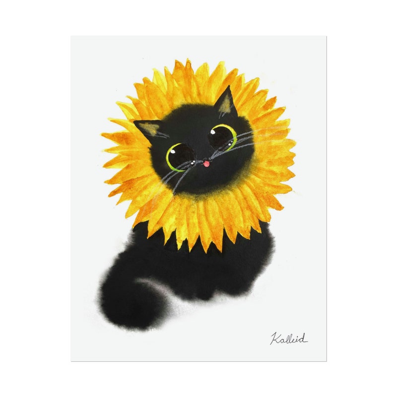 Sunflower Cat - Etsy