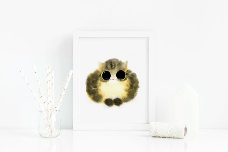 Brown Spotted Tabby Loaf Print Instant Download Art - Etsy