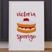 Victoria Sponge Cake / Cake Illustration / Food Art / Food Illustration ...