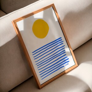 La Mer Art Print: Abstract Sea, Sun Poster - Etsy