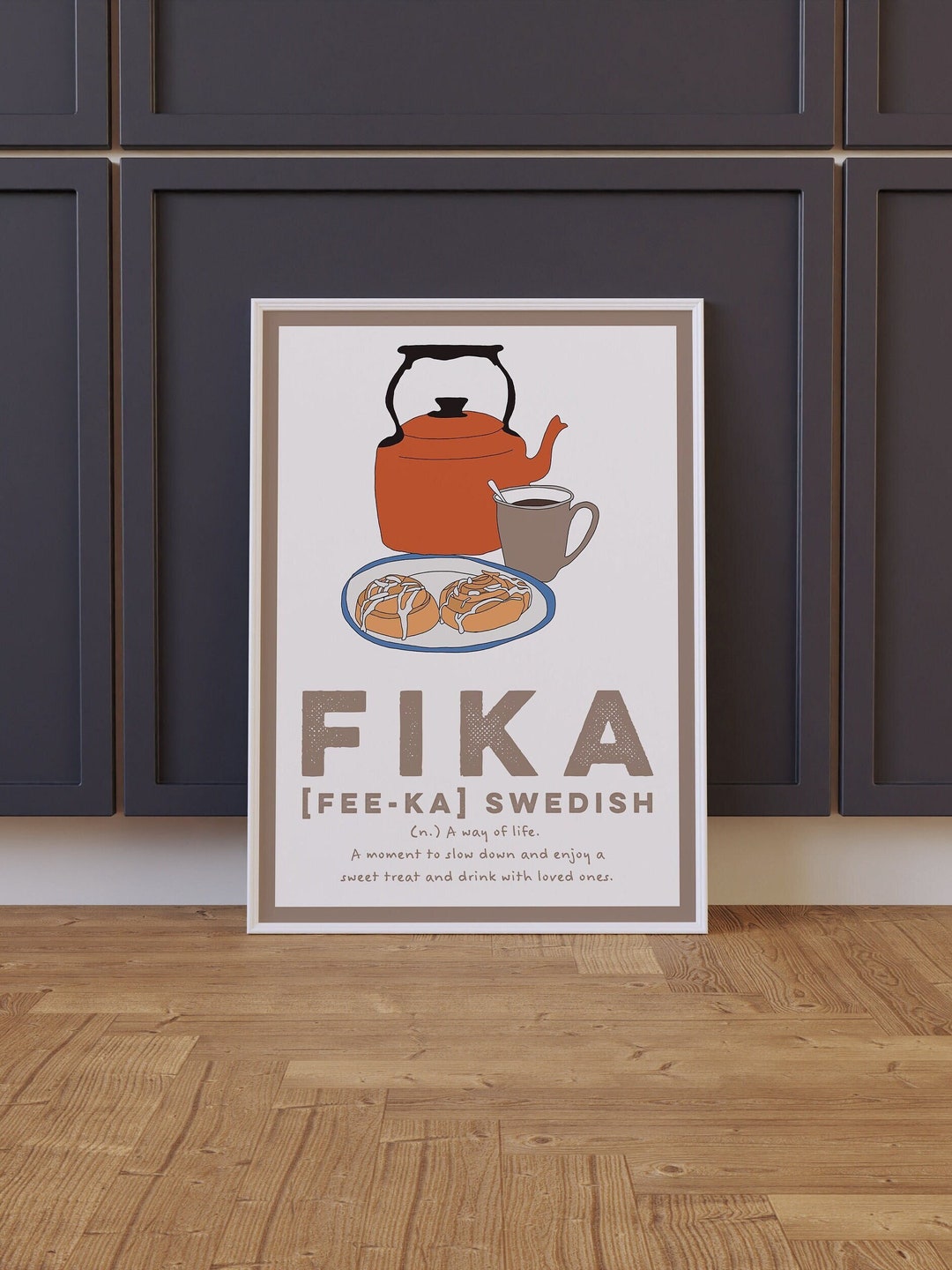 Fika Illustration / Coffee and Cake Illustration / Food Art / Food ...