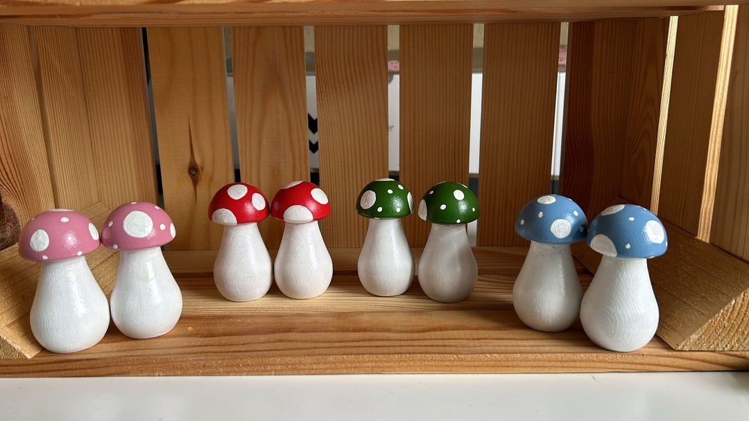 Mushroom Peg Doll - Mushroom Toys - Open Ended Play - Garden Toys ...