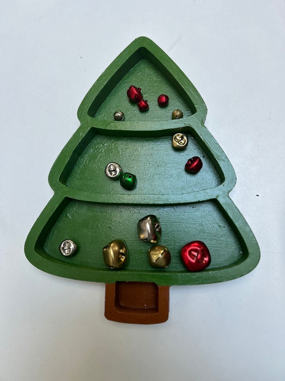 Christmas Tree Fillable Tray Wooden Tree Tray Sensory Sorting Gift ...
