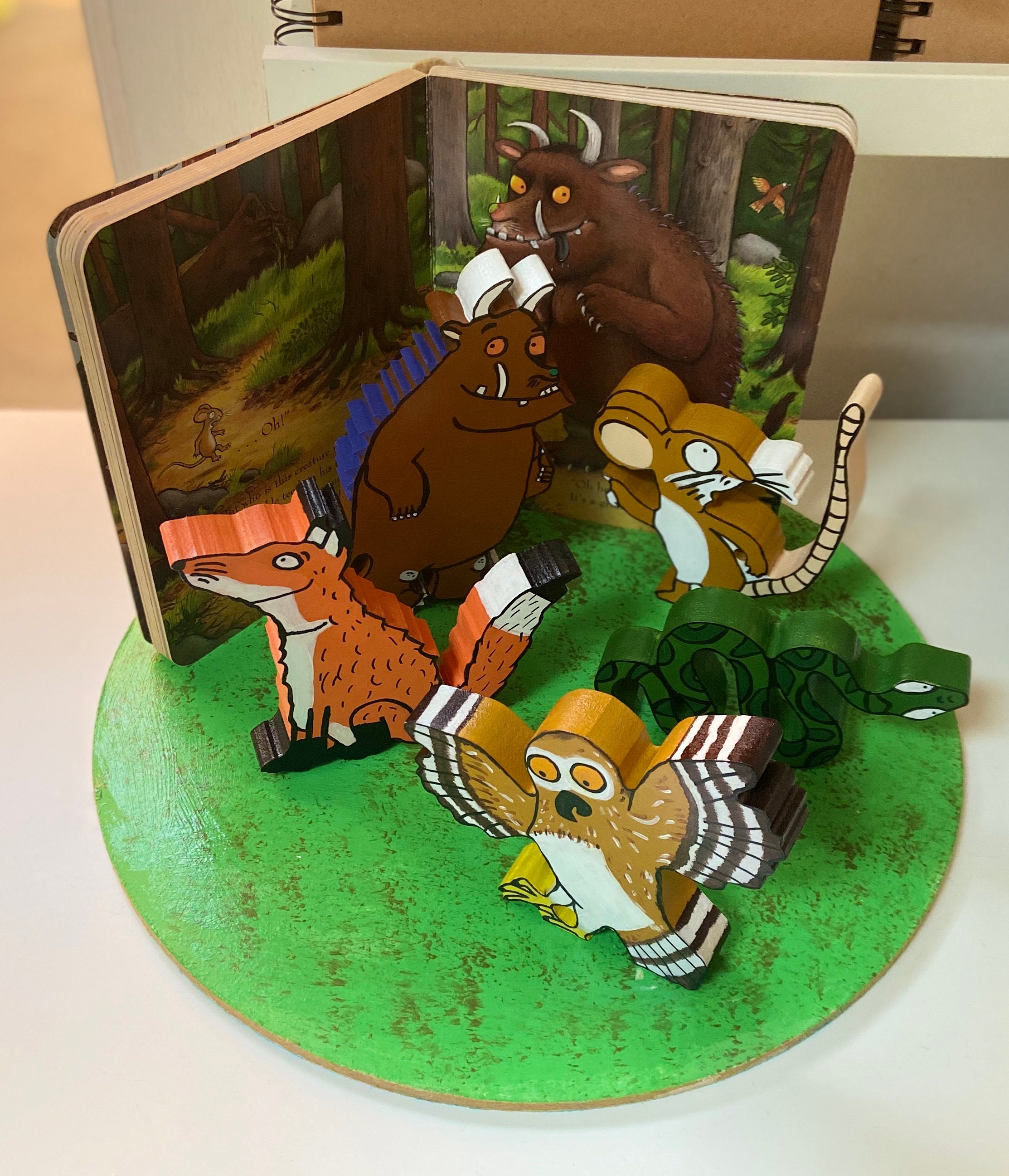 The Gruffalo Wooden Toy Set Hand-painted Story Characters Story Sacks ...