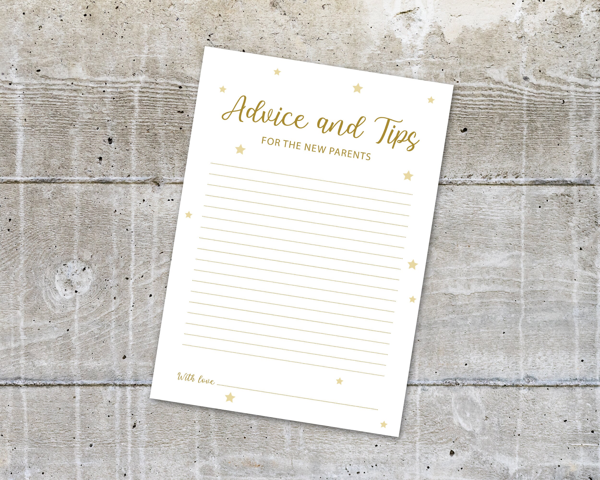 Baby Shower Advice for Parents to Be Advice for New - Etsy