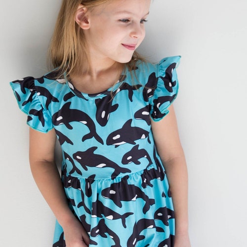 Orca Whale Flutter Dress - Etsy