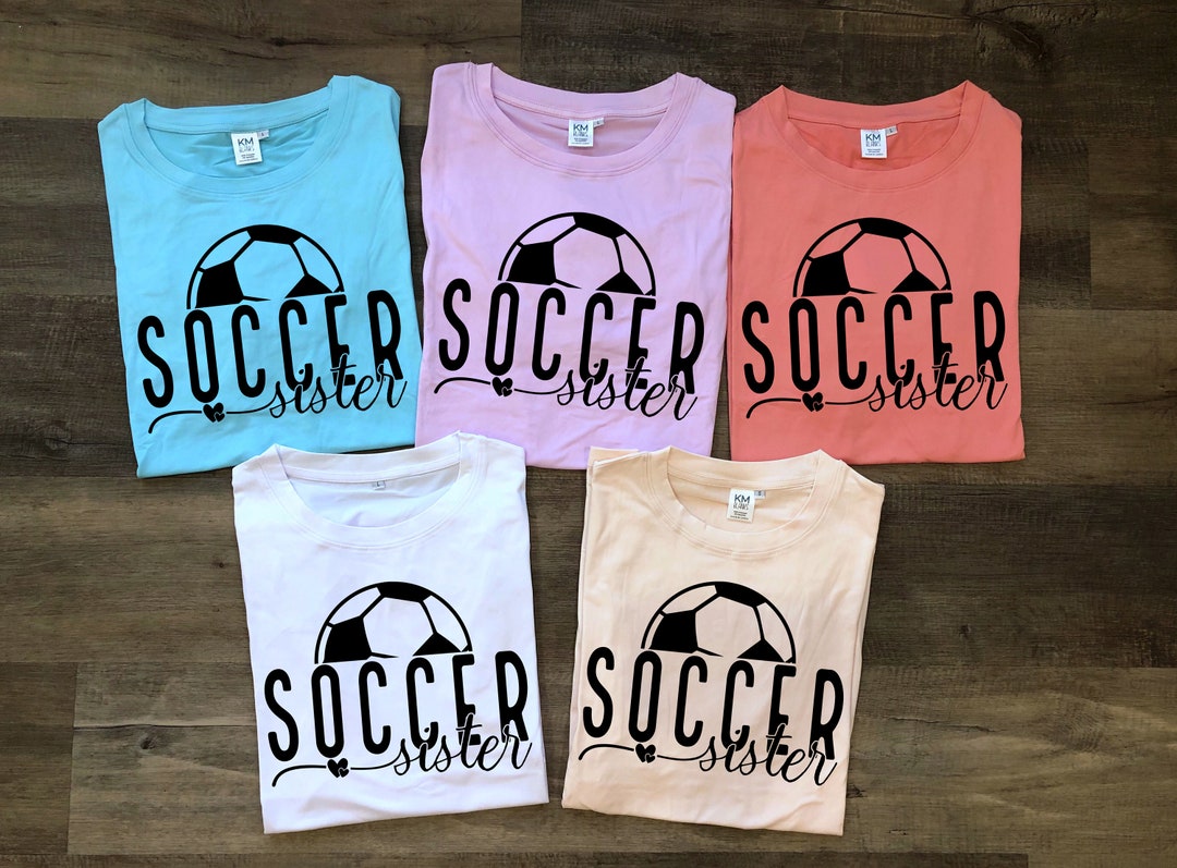 Soccer Sister Cursive With Hearts Soccer Team Sister Shirt Soccer Shirt ...