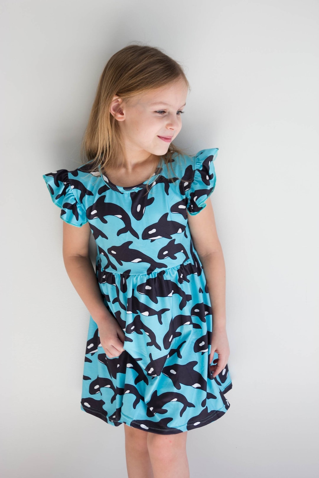 Orca Whale Flutter Dress - Etsy