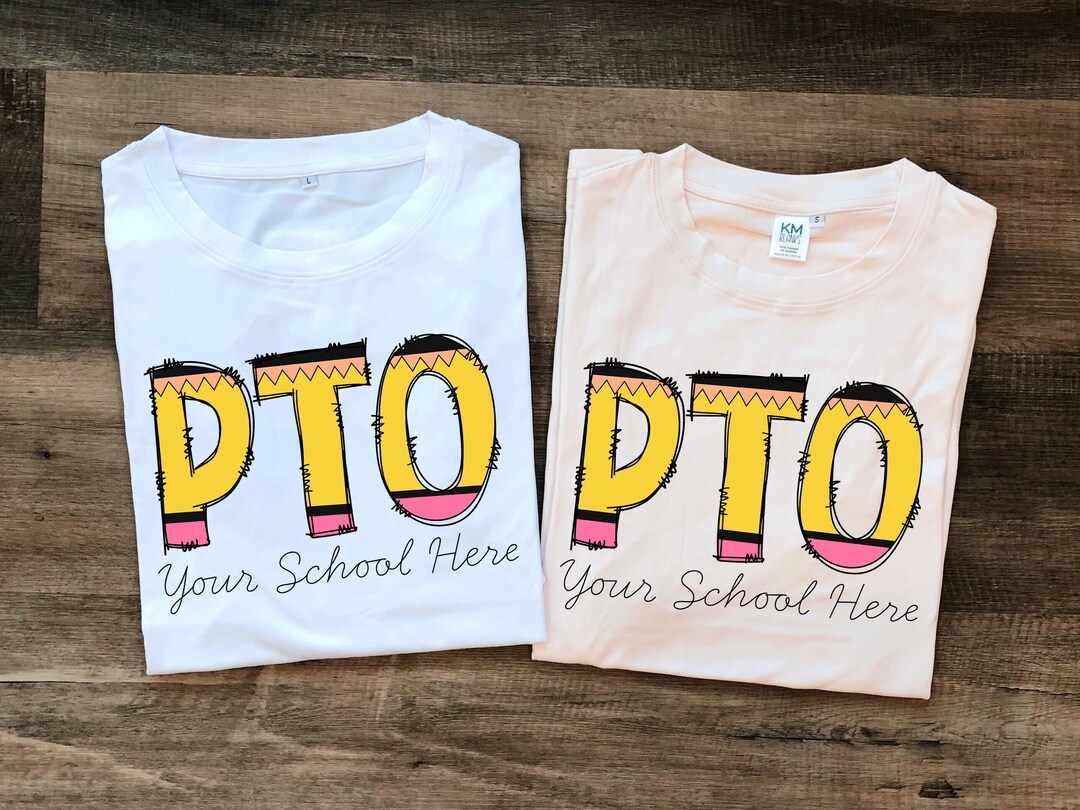 PTO Personalized Pencil Font Shirt - PTO Tee - Parent Teacher ...