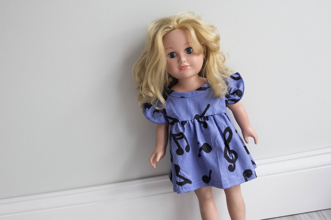 Music Note 18 Inch Doll Dress - Etsy