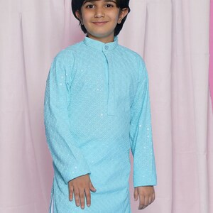 Ethnic Wears Kurta for Boys/motifs Mirror Work Cotton Kurta/party Wear ...