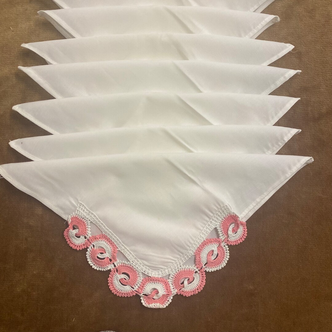 1960s Vintage Shabby Chic Antique French Napkins / Decorative Fabrics ...