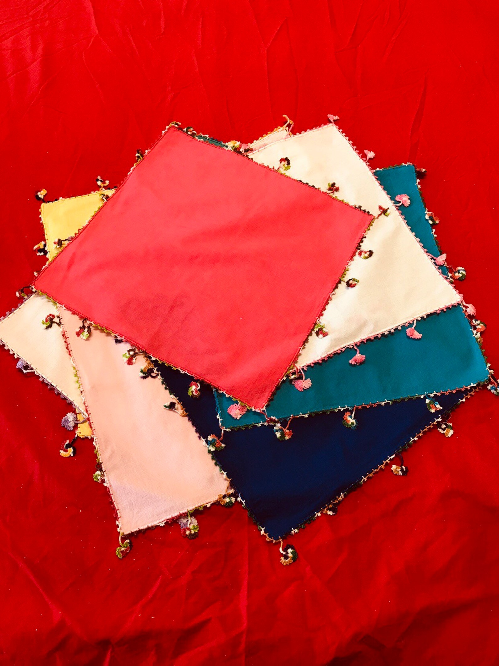 Vintage Cloth Napkins / 1960s Napkins / Colorful Cotton Napkins / Home ...