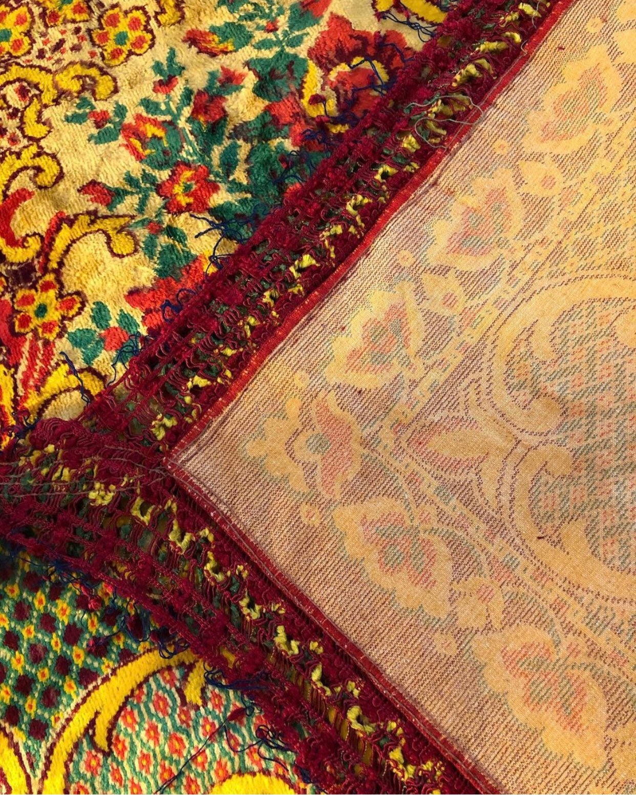 1970s Vintage Floral Rug / Bed Spread / Sofa Cover / Bohemian Home ...